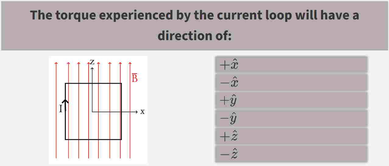 Solved The torque experienced by the current loop will have | Chegg.com