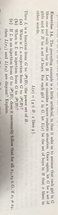 Solved Exercise 14. The preceding example is a little | Chegg.com