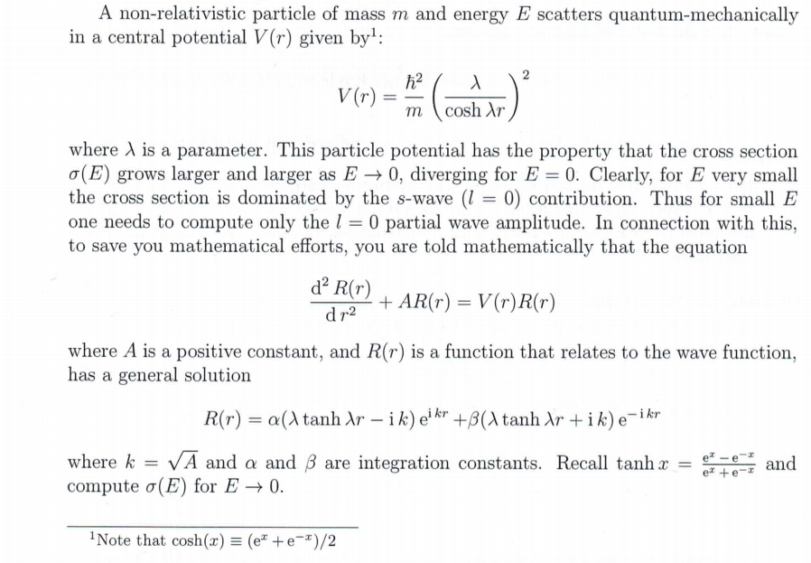 A non-relativistic particle of mass m and energy E | Chegg.com