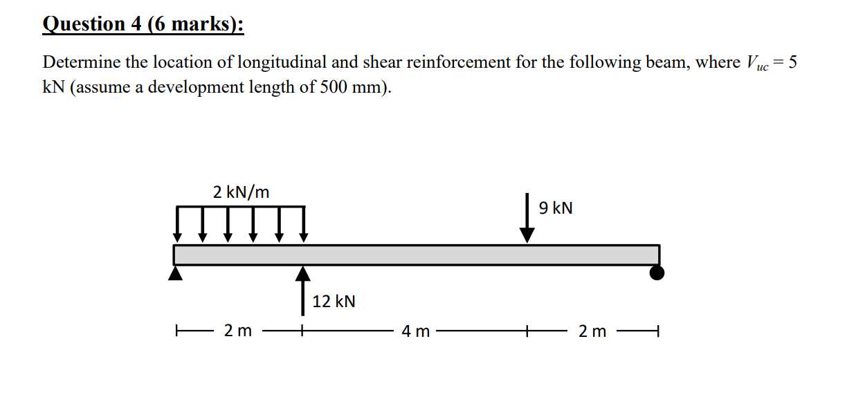 Solved Question 4 (6 marks): Determine the location of | Chegg.com