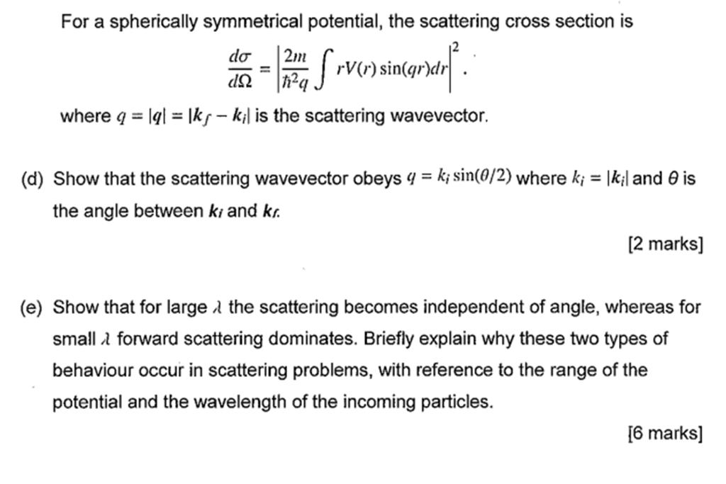 Solved For a spherically symmetrical potential, the | Chegg.com