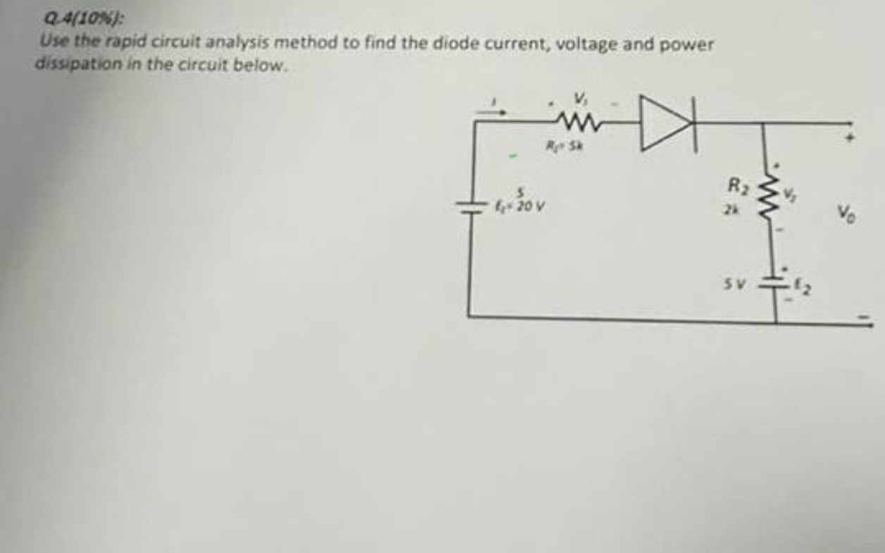 Solved Q.4(10\%): Use the rapid circuit analysis method to | Chegg.com