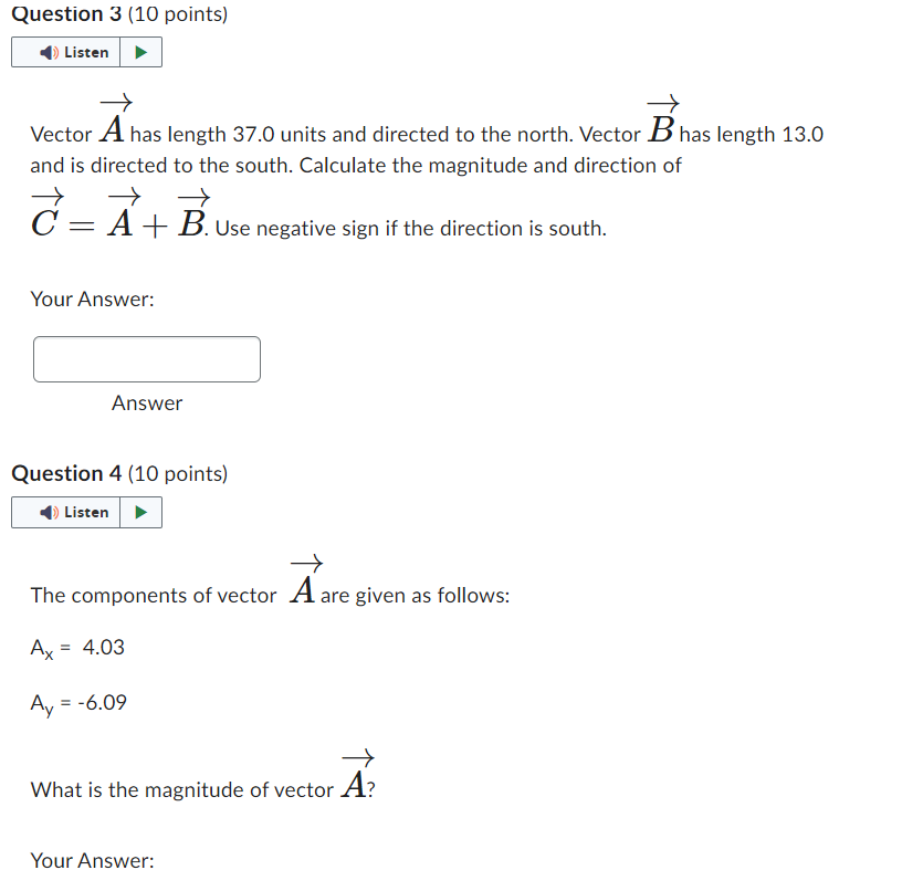 Solved Vector vec(A) ﻿has length 37.0 ﻿units and directed to | Chegg.com