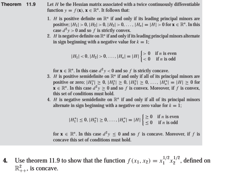 Let H be the Hessian matrix associated with a twice | Chegg.com