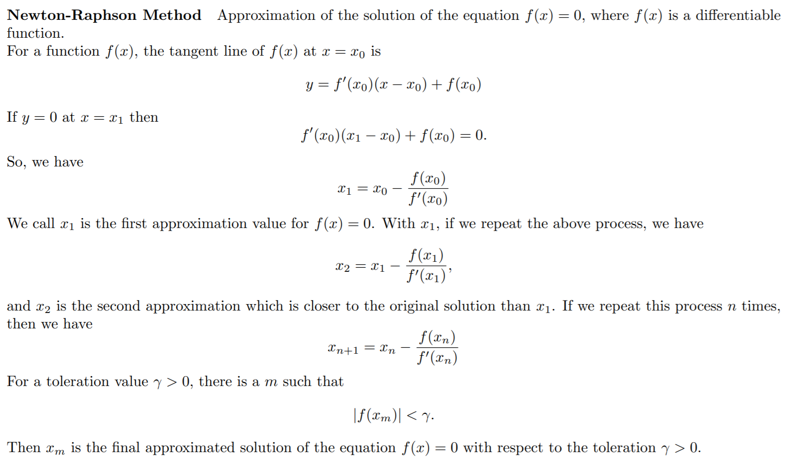 Solved Newton-Raphson Method Approximation of the solution | Chegg.com