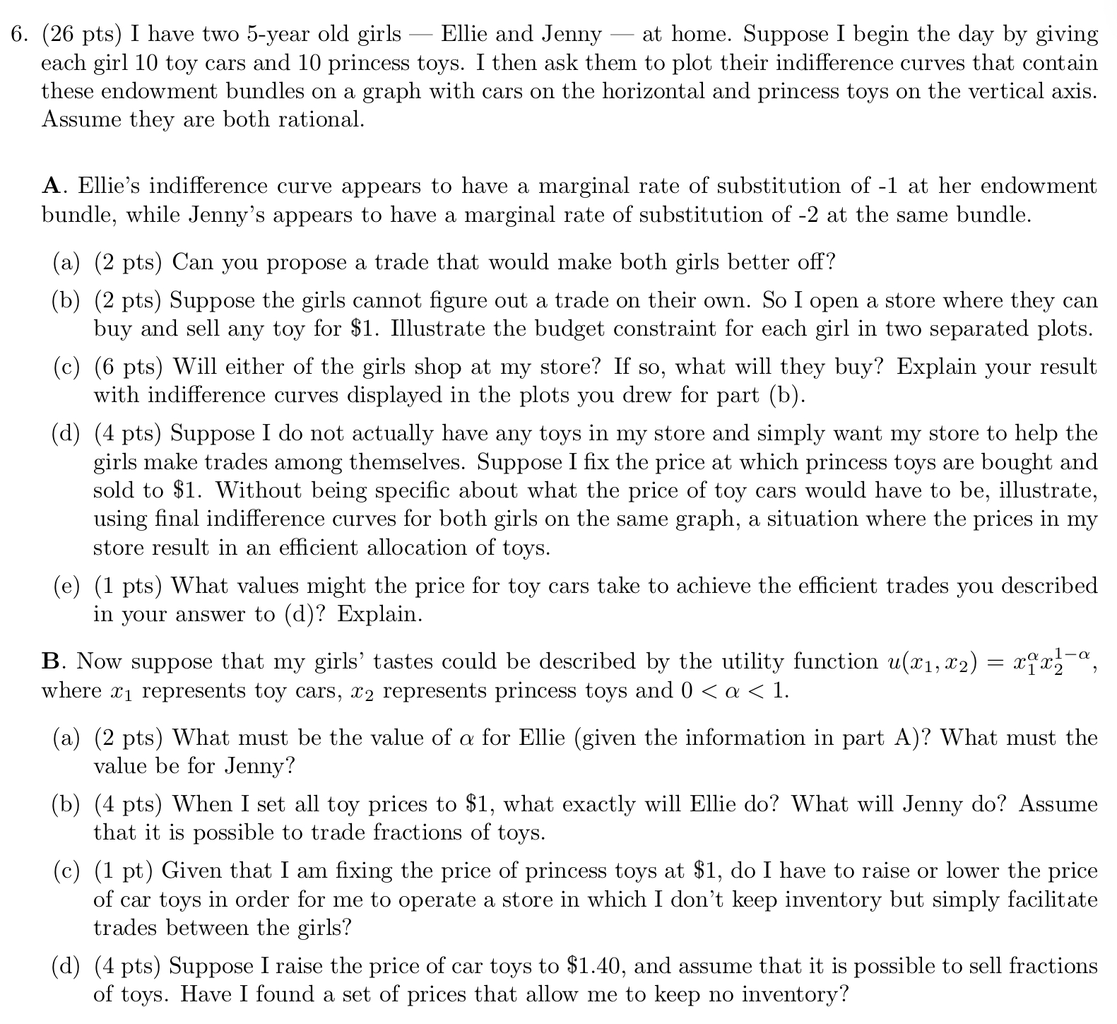 Solved (26 ﻿pts) ﻿I have two 5-year old girls - ﻿Ellie and | Chegg.com
