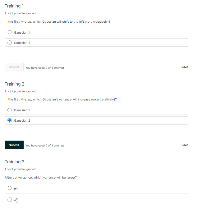Consider the following mixture of two Gaussians: | Chegg.com