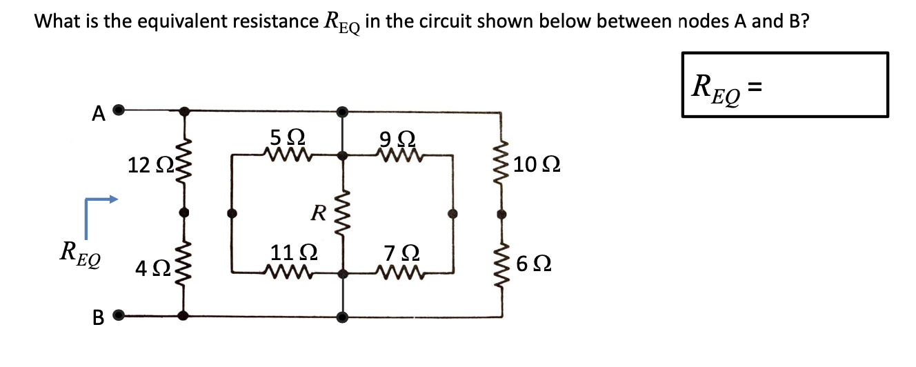 Solved What is the equivalent resistance REQ in the circuit | Chegg.com
