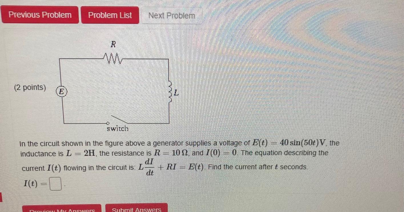 Solved In the circuit shown in the figure above a generator | Chegg.com