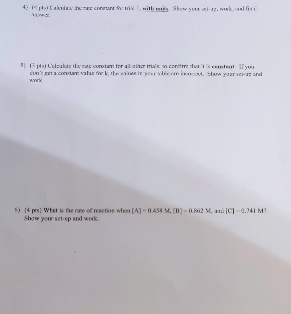 Solved Devise a table of reactant concentrations and initial | Chegg.com