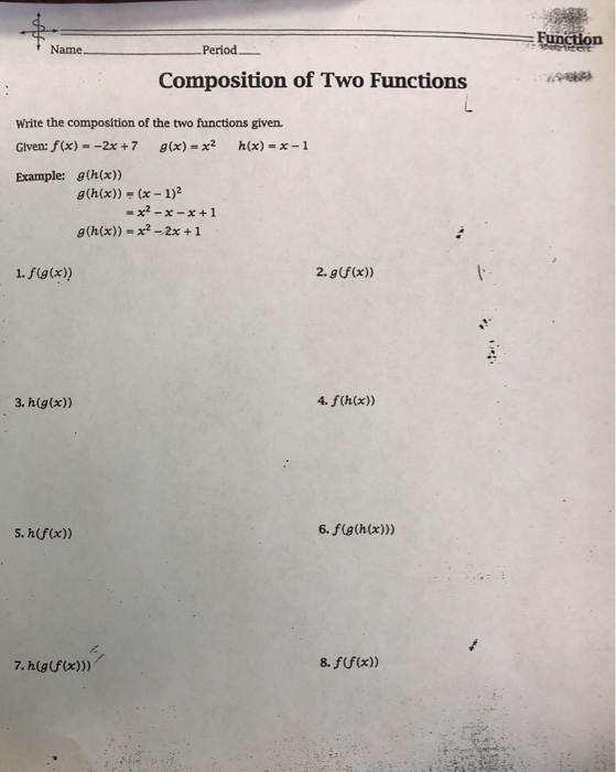 Solved Function Name Period Composition of Two Functions | Chegg.com