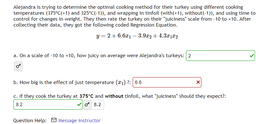 Solved Alejandra is trying to determine the optimal cooking | Chegg.com