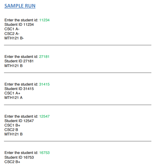 Solved Grade Report Application Create the Grade Report | Chegg.com