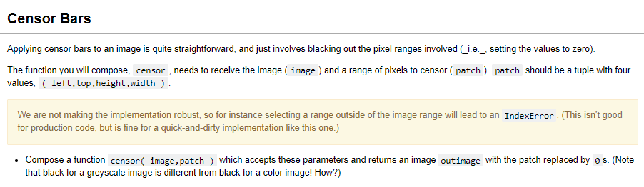 Solved Censor Bars Applying censor bars to an image is quite | Chegg.com