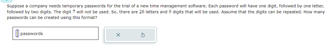 Solved Suppose a company needs temporary passwords for the | Chegg.com