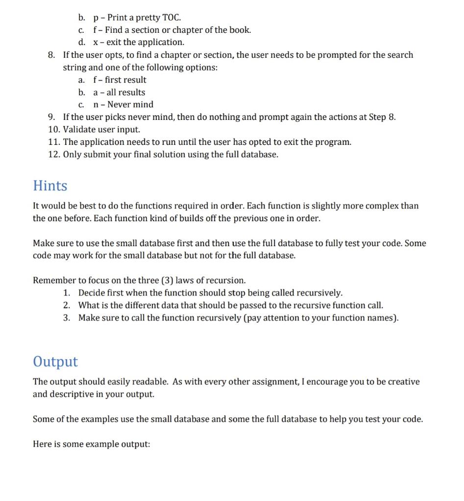 Assignment Week 13: Chapter Reader Application In | Chegg.com