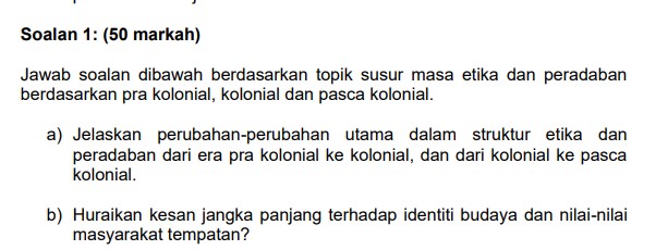 Solved Soalan 1: (50 ﻿markah)Jawab soalan dibawah | Chegg.com