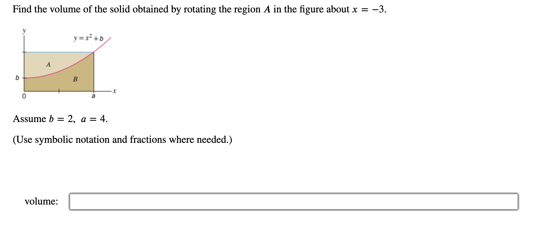 Solved Find the volume of the solid obtained by rotating the | Chegg.com