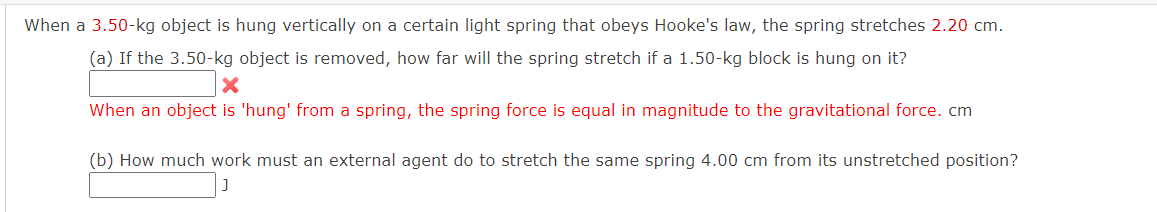 Solved When a 3.50−kg object is hung vertically on a certain | Chegg.com