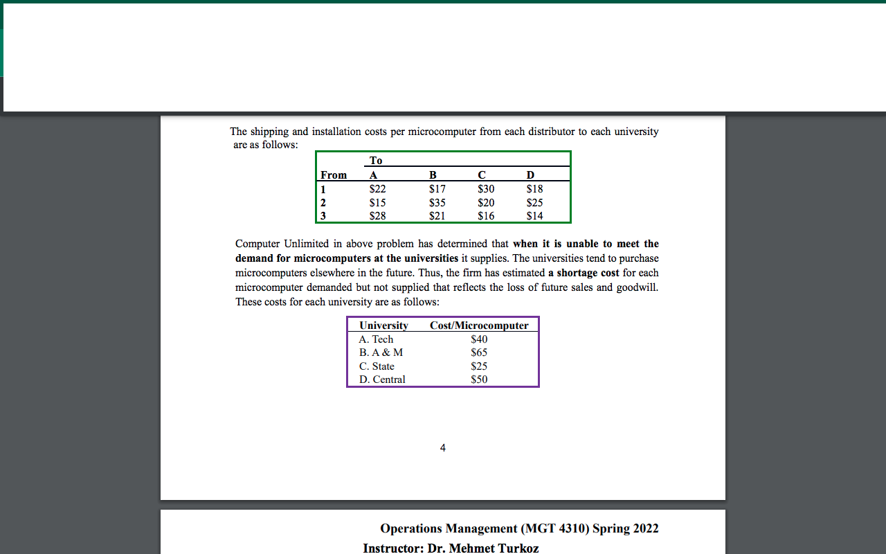 Solved 2. [30 Pt.) Computers Unlimited sells microcomputers | Chegg.com
