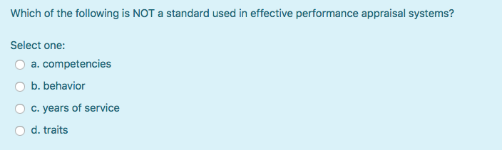 Solved Which of the following is NOT a standard used in | Chegg.com
