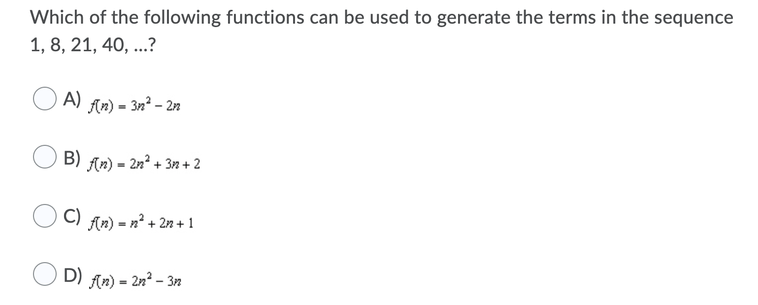 Solved Which of the following functions can be used to | Chegg.com