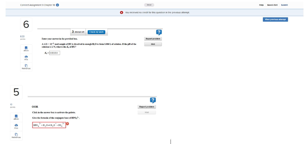 Solved Connect Assignment 9 Chapter 18 6 Seve & Exit You | Chegg.com