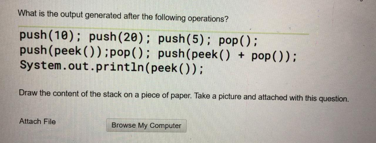 Solved What is the output generated after the following | Chegg.com