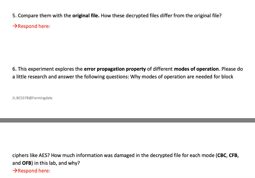 Task 3 Modes Of Operation Corrupted Cipher Text To 