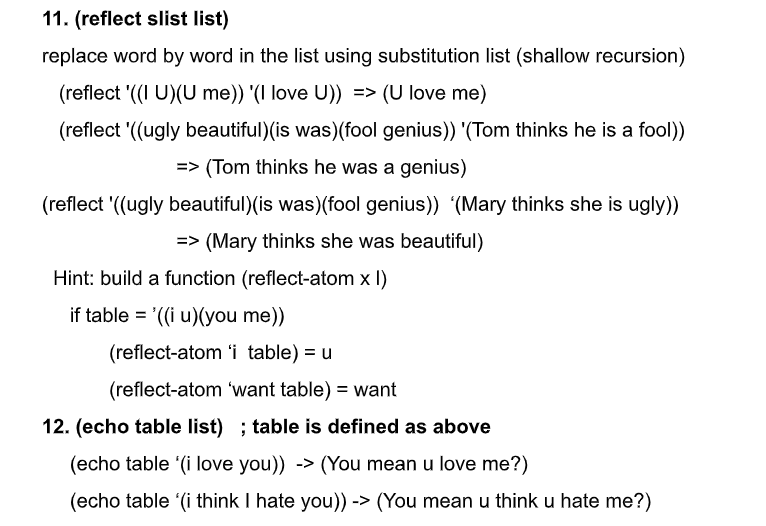 Solved 11. (reflect slist list) replace word by word in the | Chegg.com
