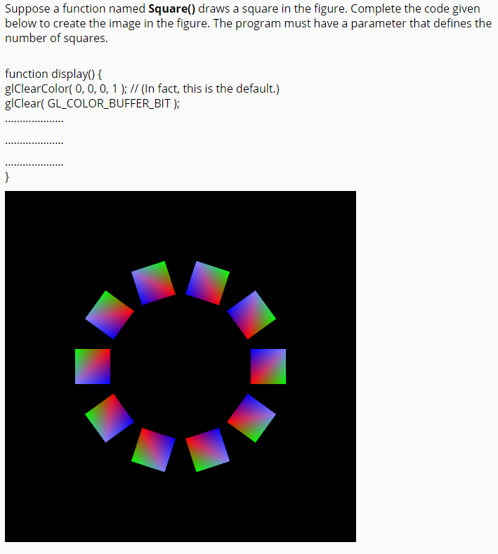 Suppose a function named Square() draws a square in | Chegg.com