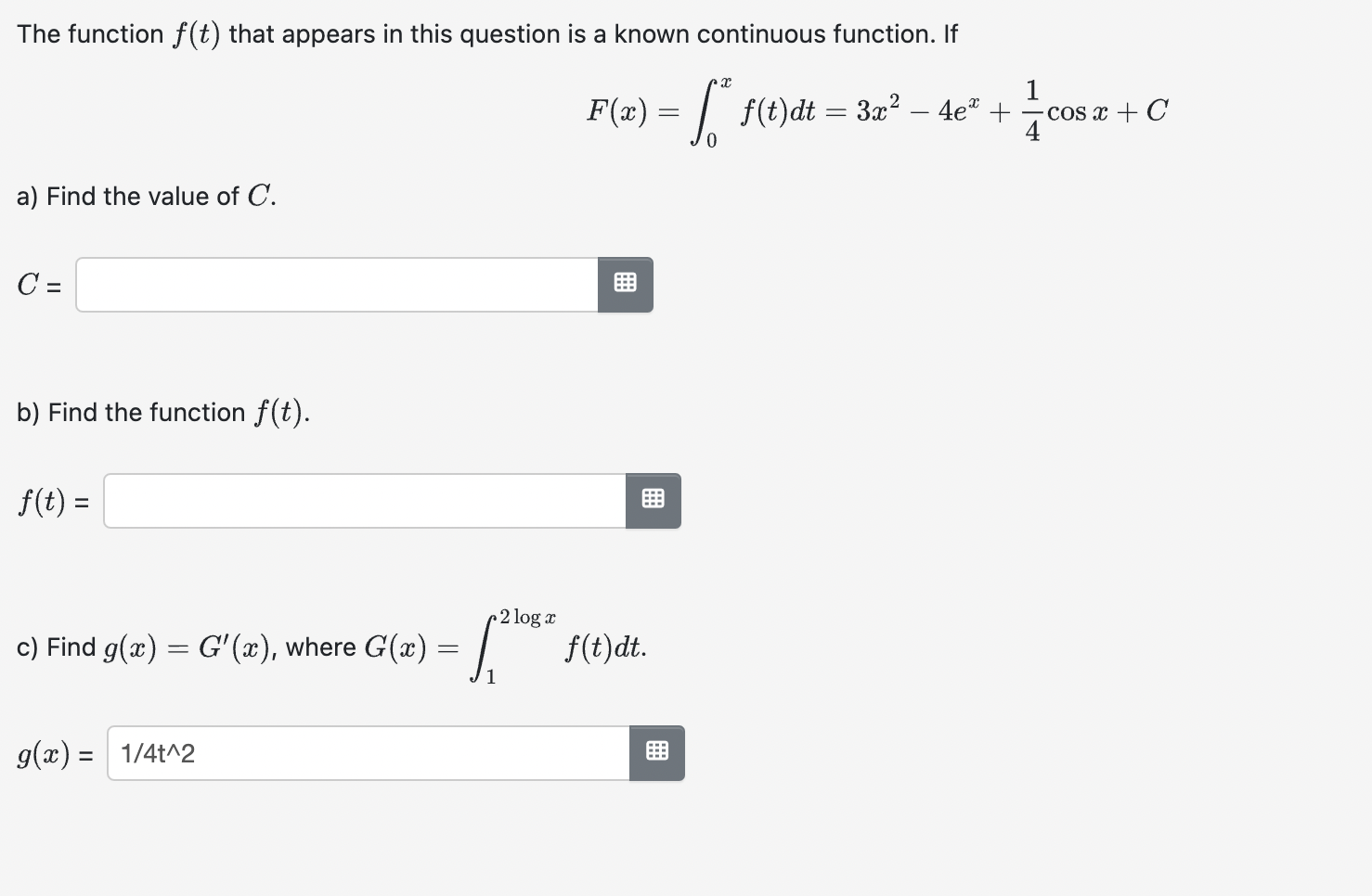 Solved The function f(t) that appears in this question is a | Chegg.com