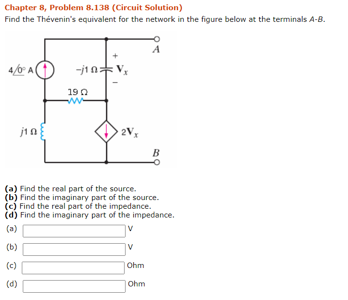 Solved Chapter 8, Problem 8.138 (Circuit Solution) Find the | Chegg.com