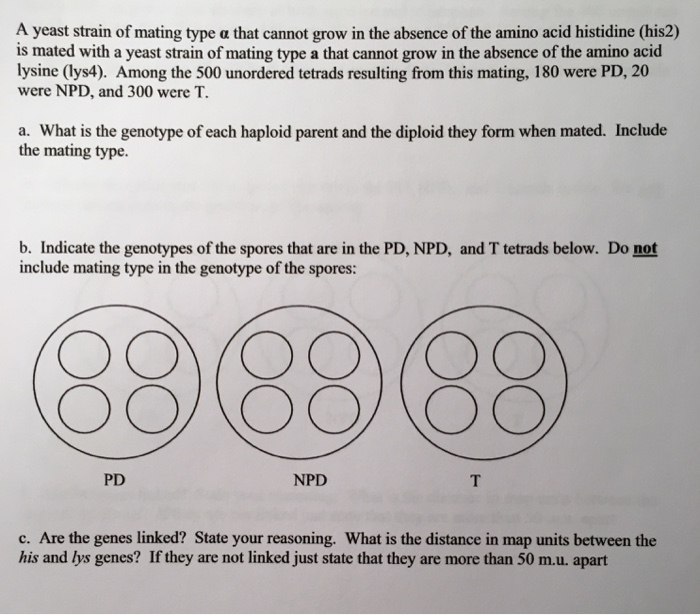 Solved A yeast strain of mating type alpha that cannot grow | Chegg.com