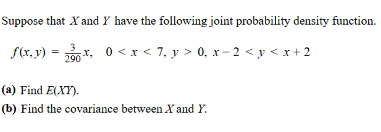 Solved Suppose that x ﻿and Y ﻿have the following joint | Chegg.com