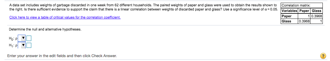 Solved A data set includes weights of garbage discarded in | Chegg.com