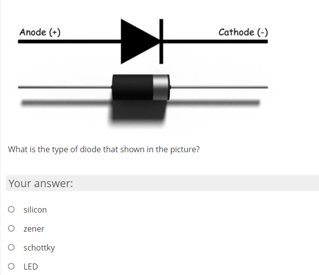 Solved Anode (+) Cathode (-) What is the type of diode that | Chegg.com