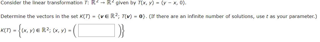 Solved Linear Transformation Help needed!! Consider the | Chegg.com