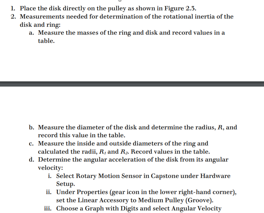 Solved Part II - Rotational Inertia of a Disk and Ring | Chegg.com