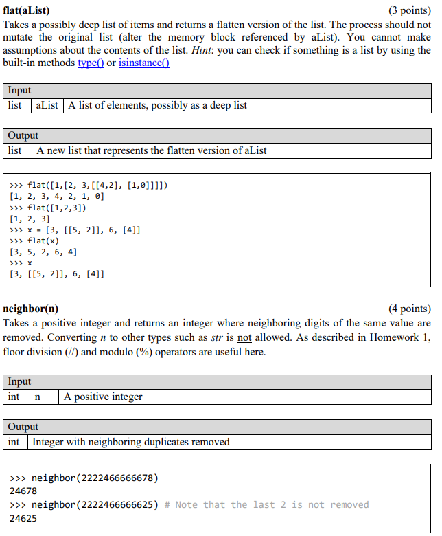 Solved get_count(aList, item) (1.5 points) Returns the | Chegg.com