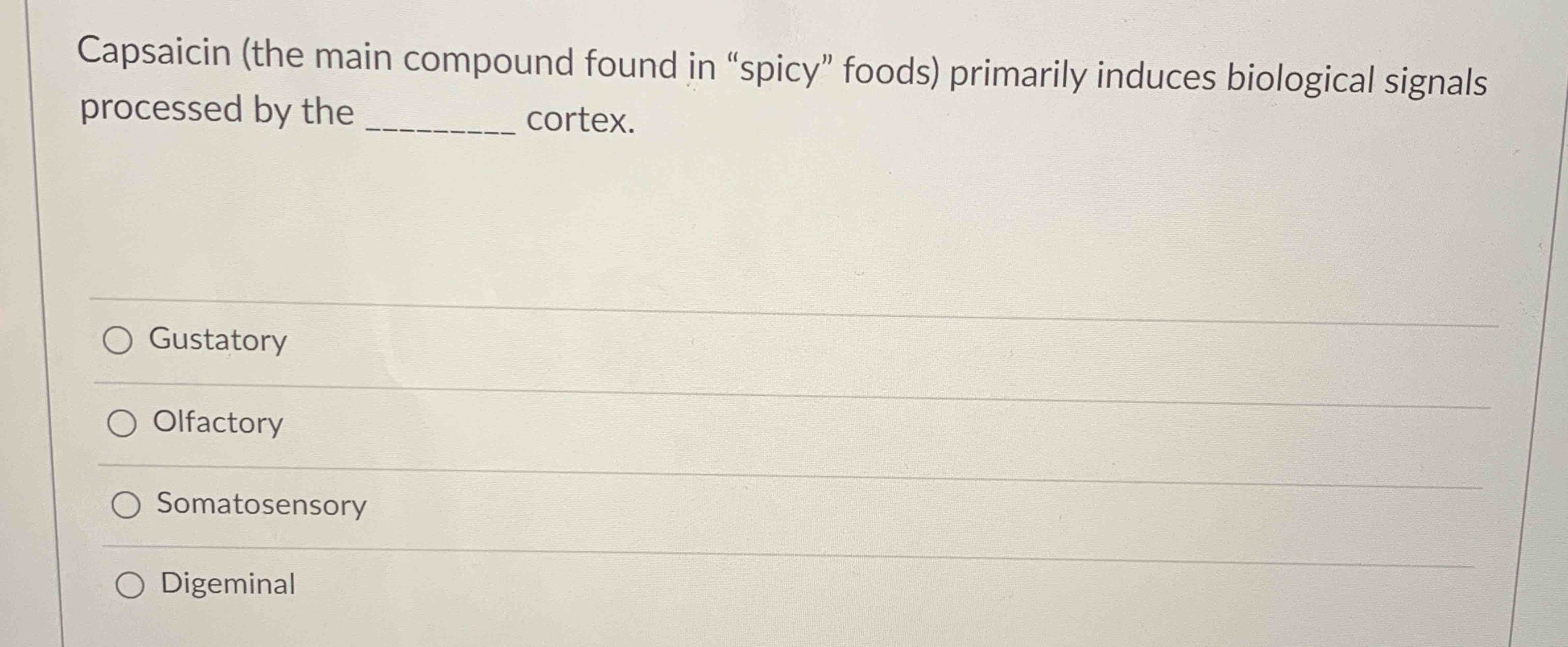 Solved Capsaicin (the main compound found in "spicy" foods) | Chegg.com