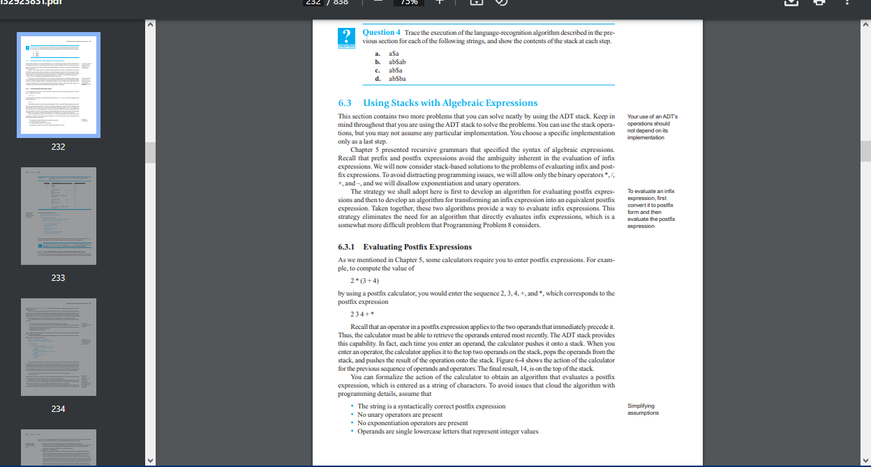 Solved Question:Consider simple infix expressions that | Chegg.com
