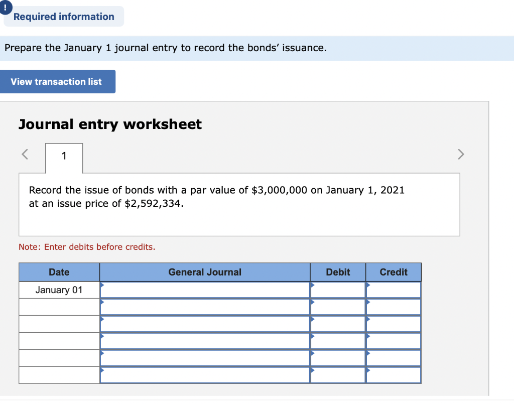 Solved Required information Skip to question [The | Chegg.com
