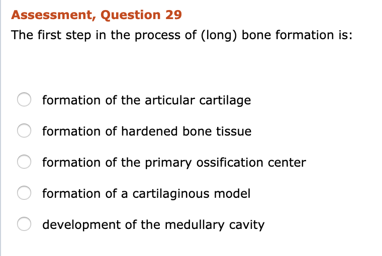 Solved Assessment, Question 29 The first step in the process | Chegg.com