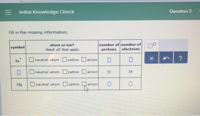 Solved Initial Knowledge Check Question 2 Fill in the | Chegg.com
