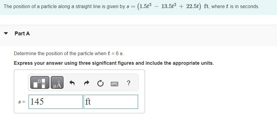 Solved The position of a particle along a straight line is | Chegg.com