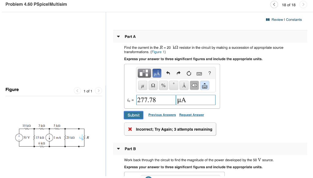 Solved Problem 4.60 PSpice Multisim 18 of 18 MI Review | | Chegg.com