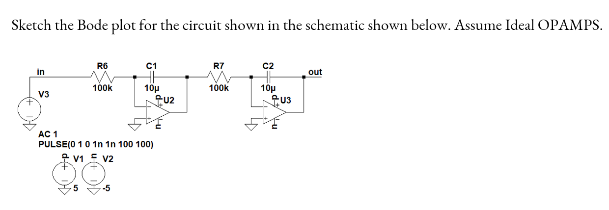 Solved Sketch the Bode plot for the circuit shown in the | Chegg.com