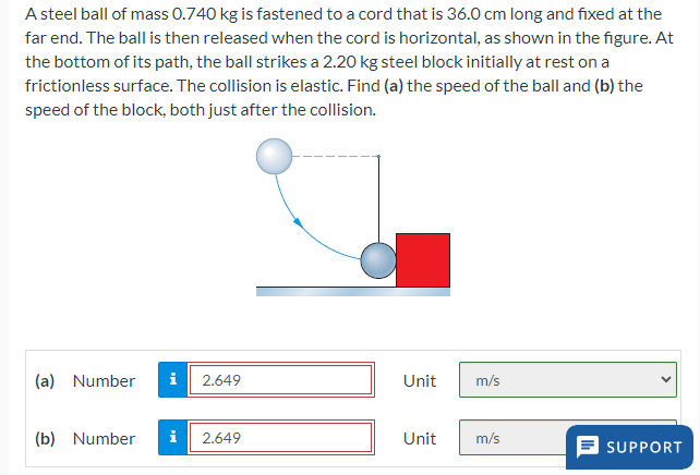 Solved A steel ball of mass 0.740kg ﻿is fastened to a cord | Chegg.com