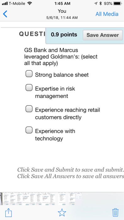 Solved Venturing into Retail Banking: GS Bank and Marcus | Chegg.com